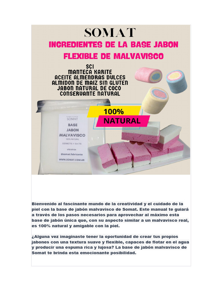 Ficha Base Malvavisco | PDF | Jabón