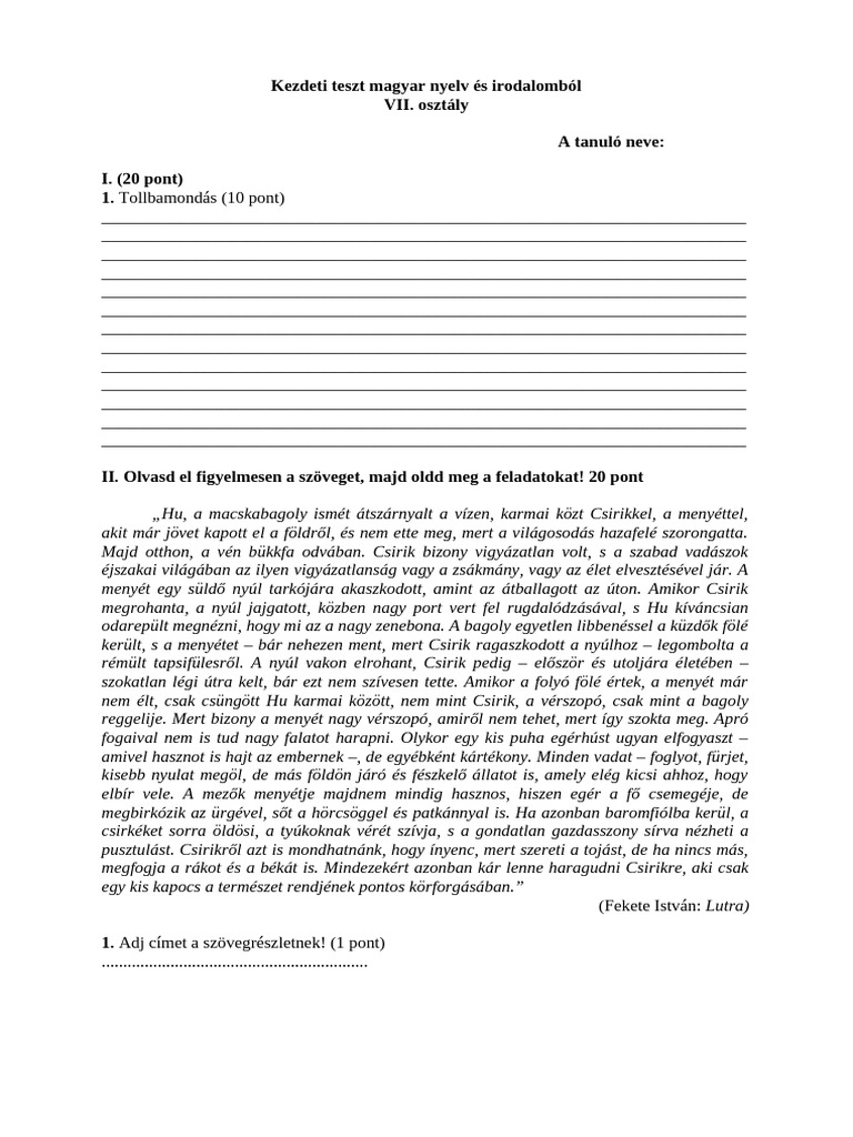 VII Lutra | PDF