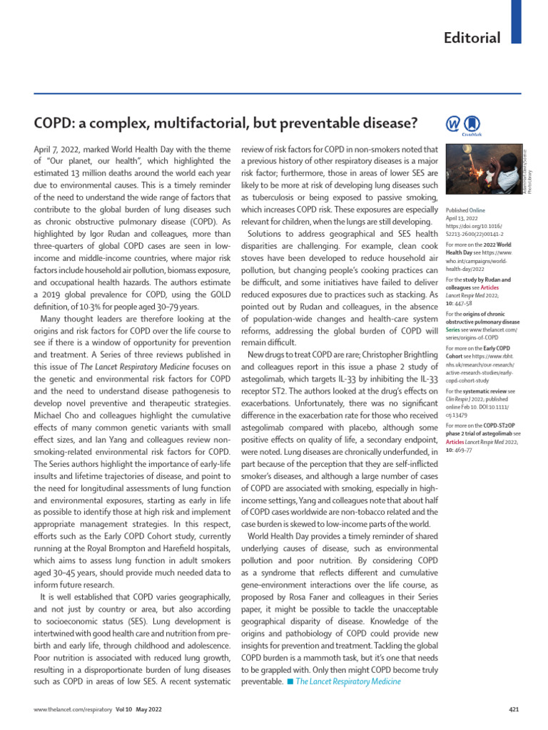 Understanding COPD: Risks and Prevention | PDF | Chronic Obstructive ...