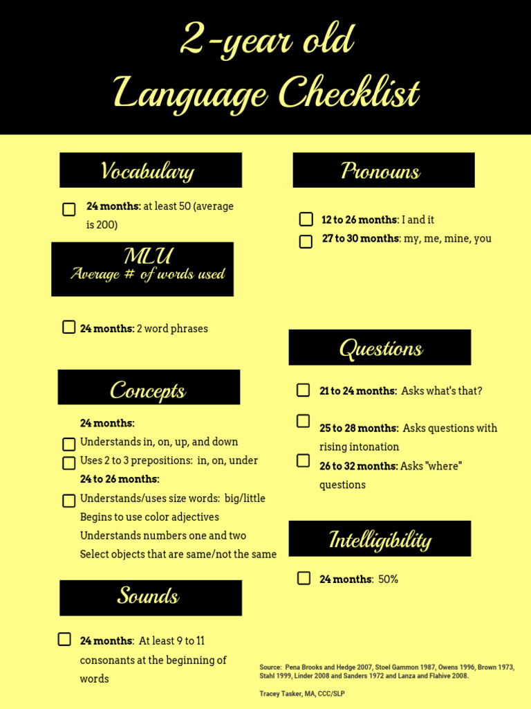2yearoldlanguagechecklistrevised | PDF