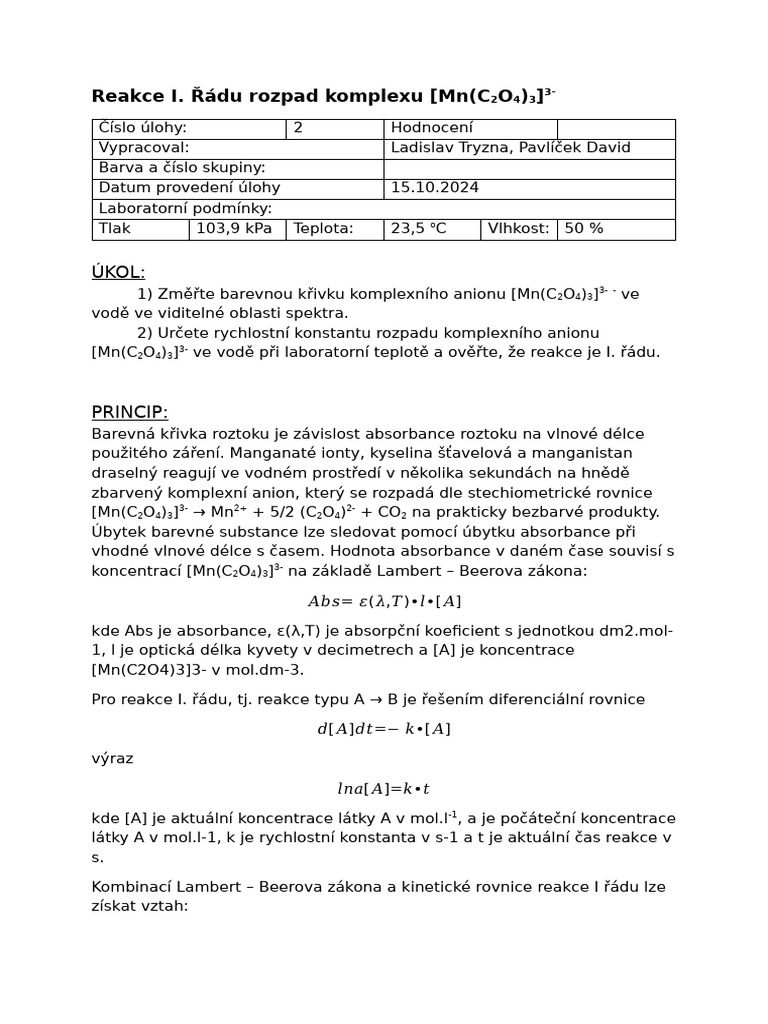 Rozklad Komplexu | PDF