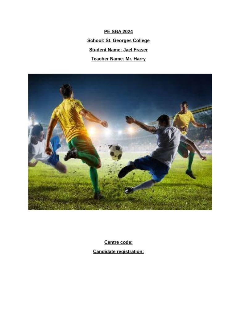 Football SBA Guide 2024 | PDF