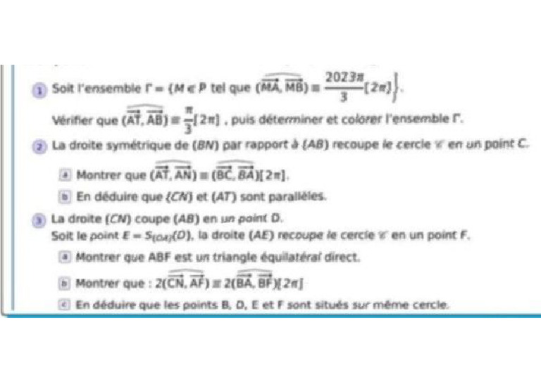Exercice angle oriente | PDF