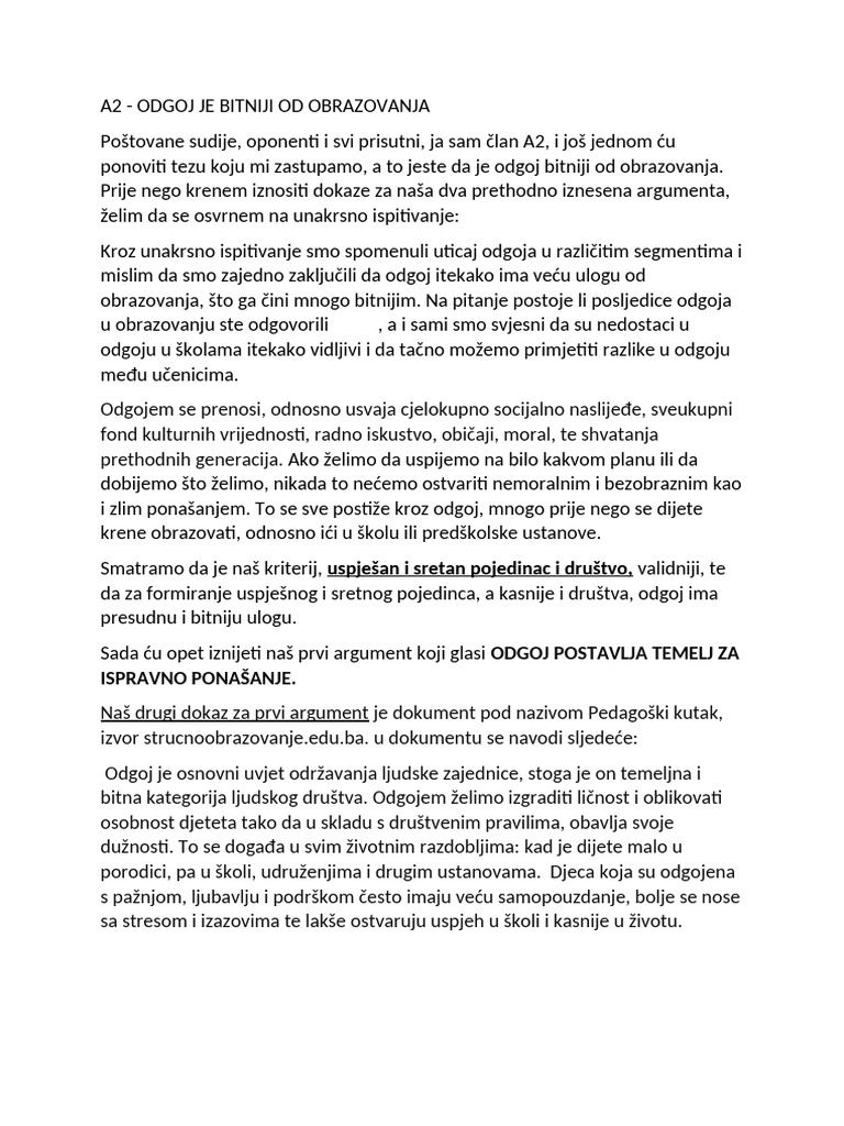 Odgoj Postavlja Temelj Za Ispravno Ponašanje.: Uspješan I Sretan ...