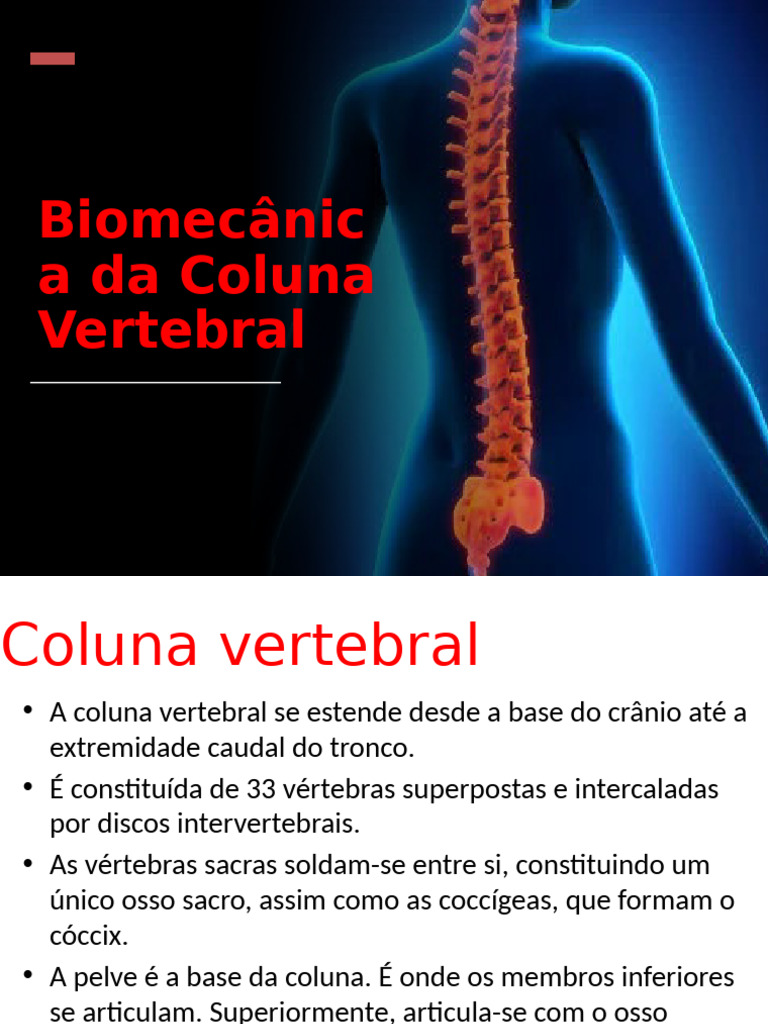 Cinesiologia e biomecânica da coluna vertebral 4 | PDF | Coluna vertebral | Sistema Locomotor