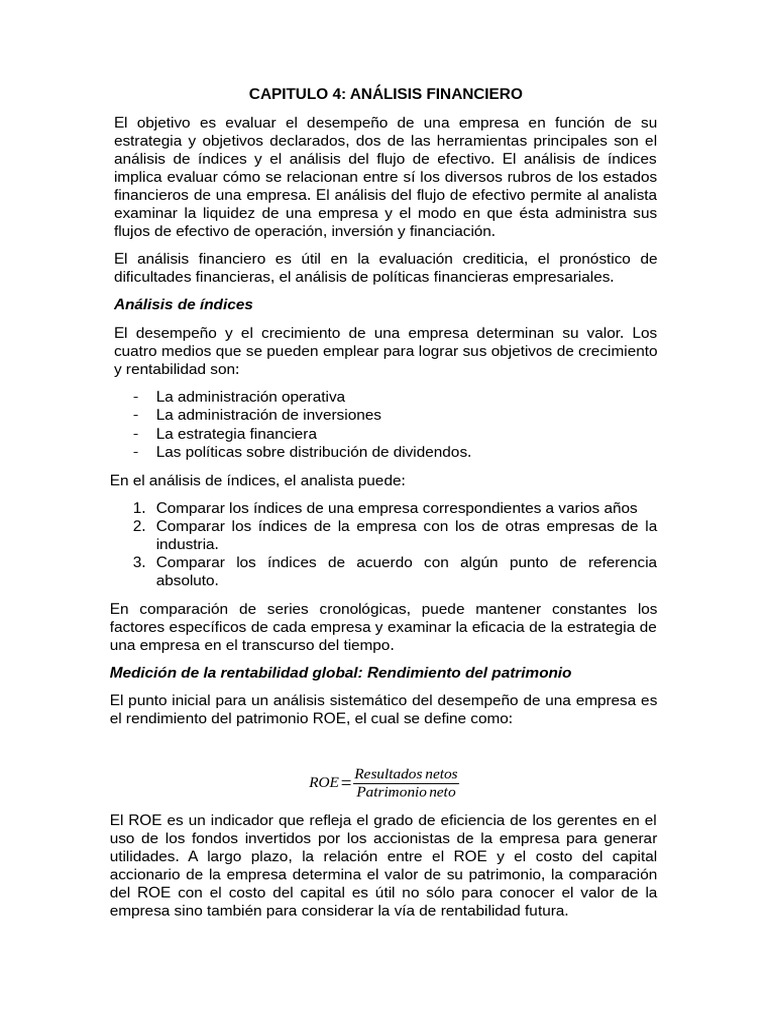 CAPITULO 4 - ANALISIS FINANCIERO | PDF | Business | Apalancamiento ... CAPITULO 4 - ANALISIS FINANCIERO | PDF | Business | Apalancamiento ...