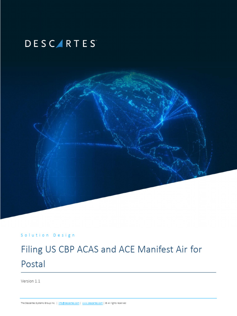 ACE ACAS Solution Design | PDF | U.S. Customs And Border Protection ...