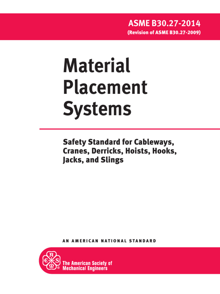 ASME B30.27-2014 Material Placement Systems | PDF | Patent | Patent ...