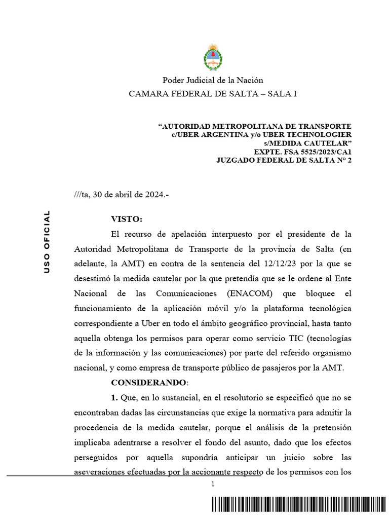 Fallo | PDF | Libertad de expresión | Mandato