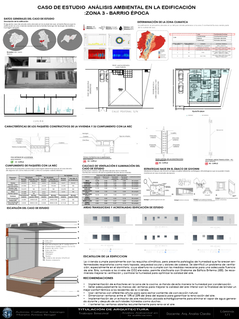 Lamina a1 Barrio Epoca Analsis Ambiental | PDF | Naturaleza | Ingeniería de Edificación