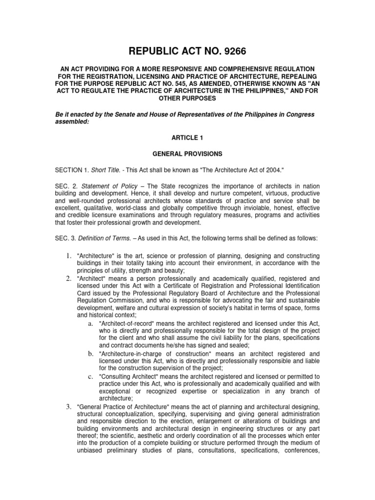 Prof Prac 2_reviewer 1 | PDF | Architect | Identity Document