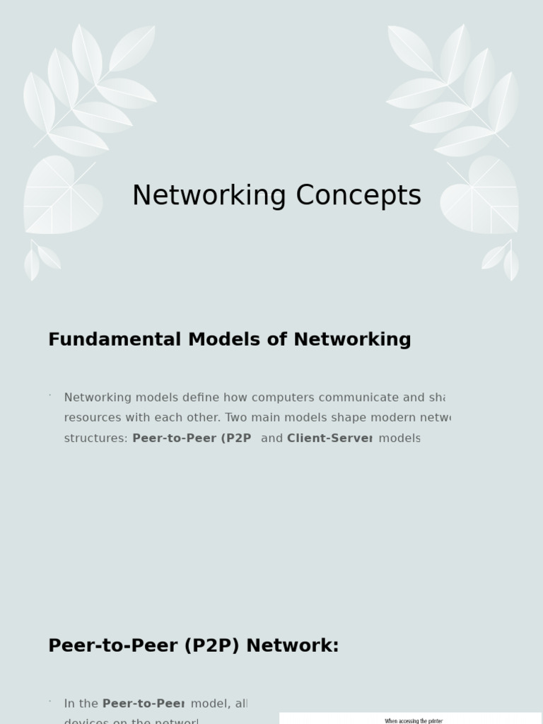 Networking Models and Tools Explained | PDF | Optical Fiber | Peer To Peer