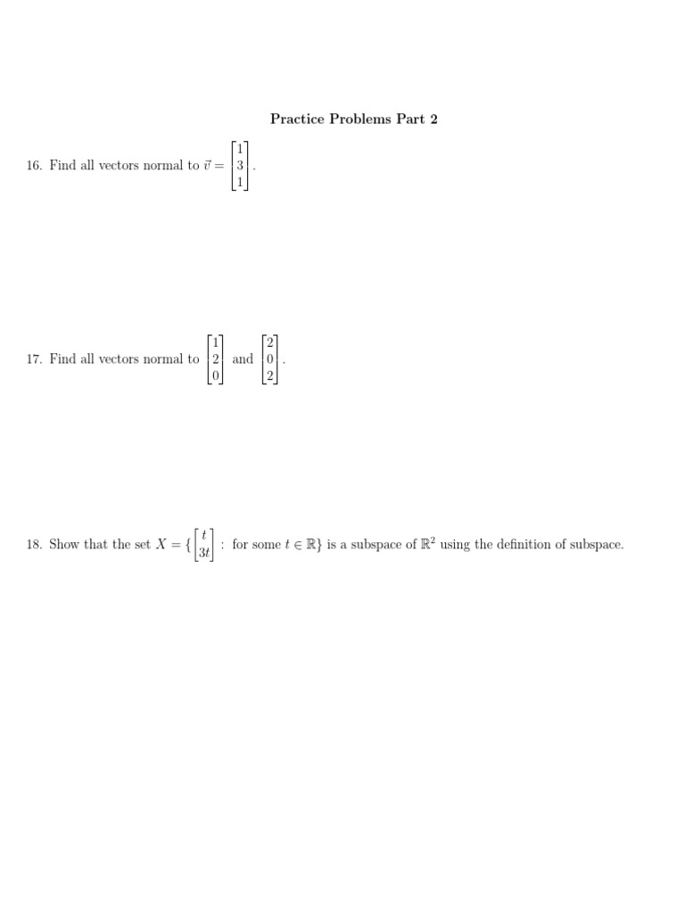 223 Practice Problems Part 2 | PDF | Eigenvalues And Eigenvectors ...