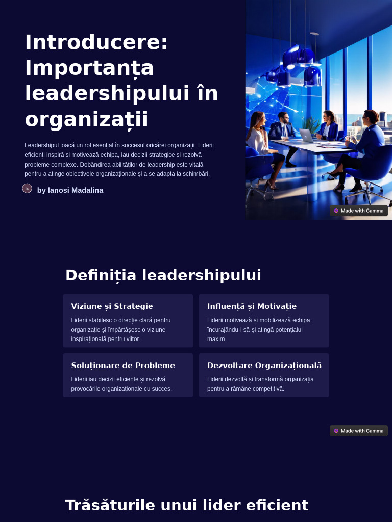 Introducere Importanta Leadershipului in Organizatii 3 | PDF