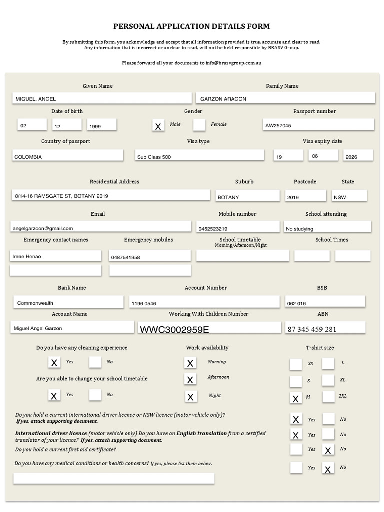 Application Form for Job Seekers | PDF | Government And Personhood