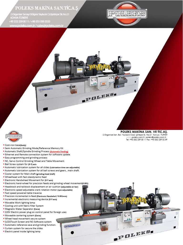 KT 2250 - brochure | PDF | Grinding (Abrasive Cutting) | Mechanical Engineering
