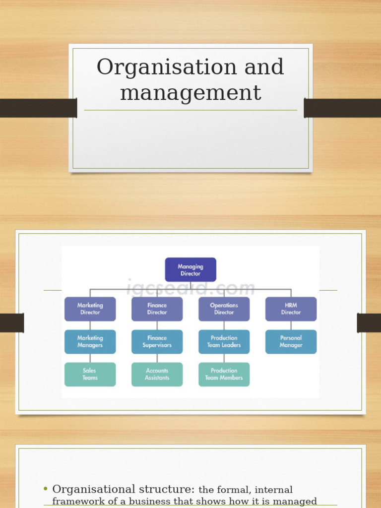 2.7 Organisation and Management | PDF | Organizational Structure ...