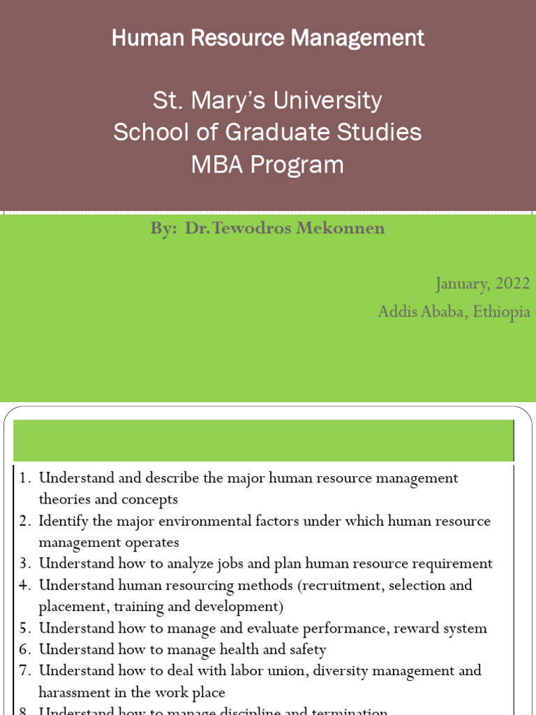 Human Resource Management Overview | PDF | Human Resource Management ...