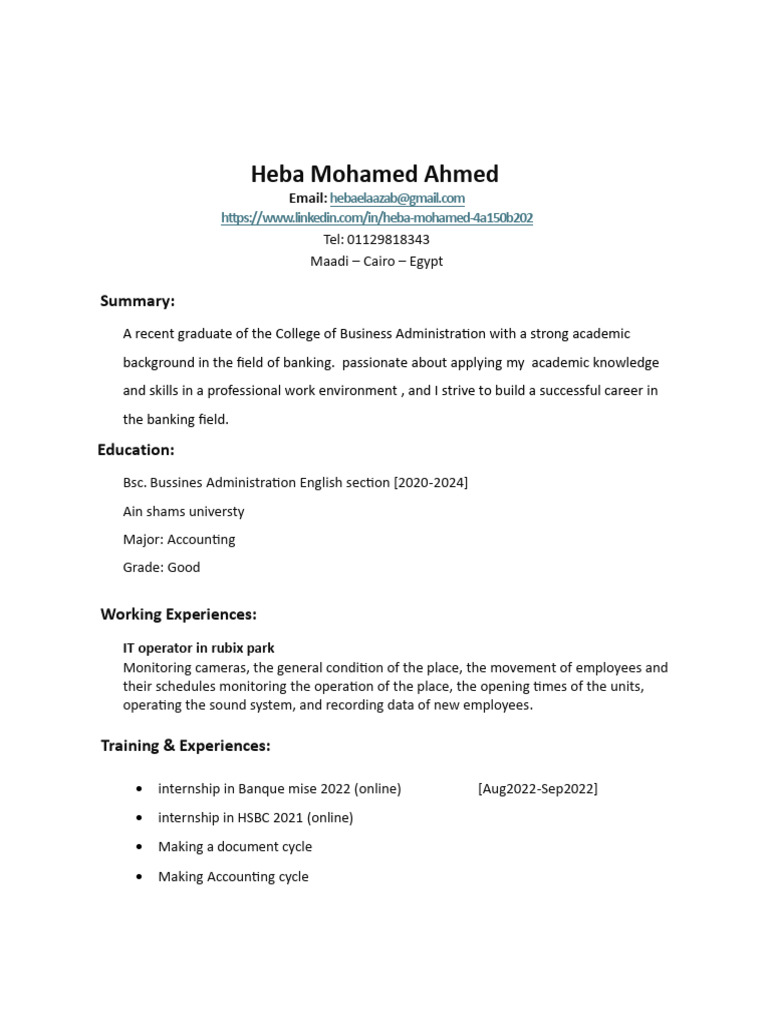 Heba Mohamed CV (3) | PDF