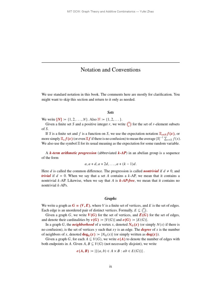 mit18_225_f23_notation_conventions | PDF | Vertex (Graph Theory ...