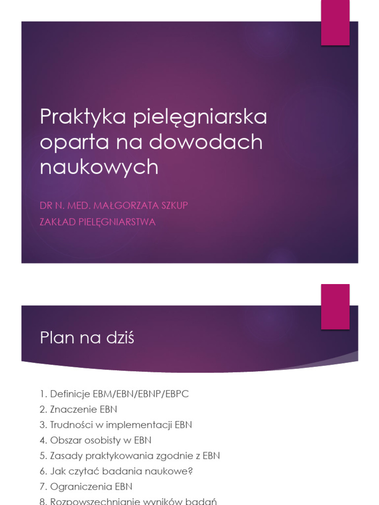 Praktyka Oparta Na Dowodach | PDF
