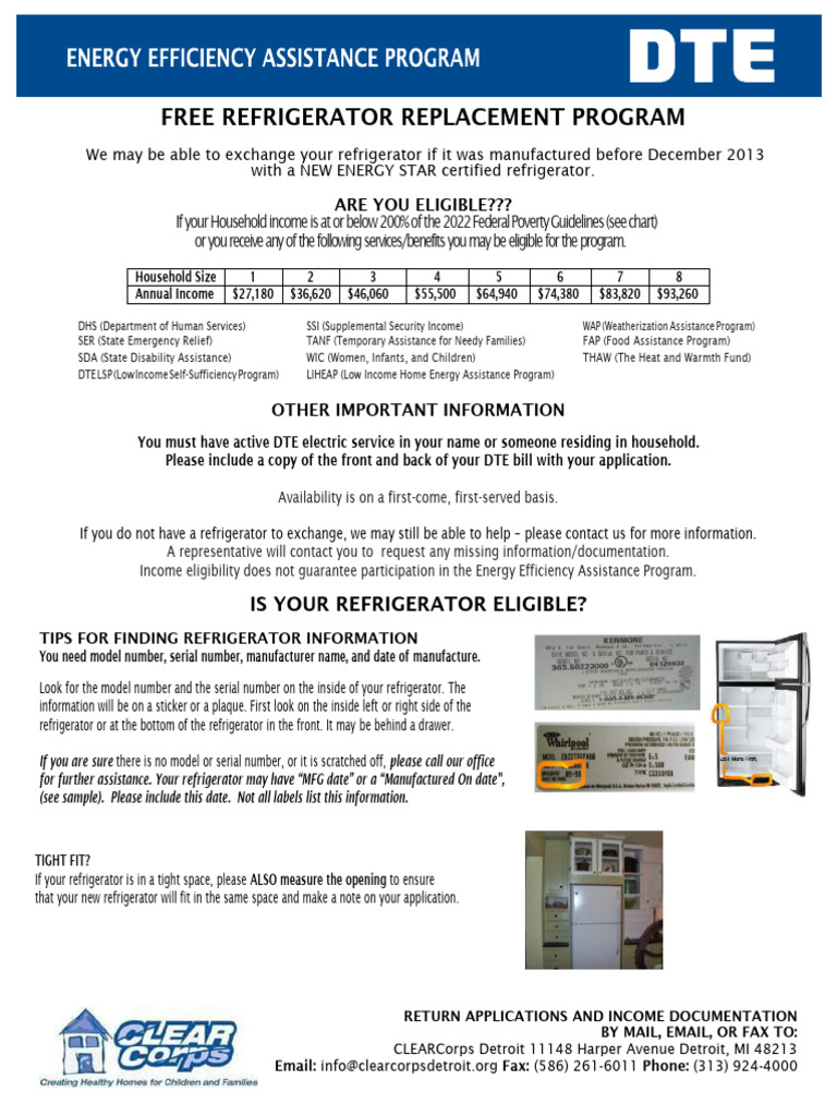 EEA 2022 Refrigerator Application 8.29 | PDF | Indemnity | Supplemental Security Income