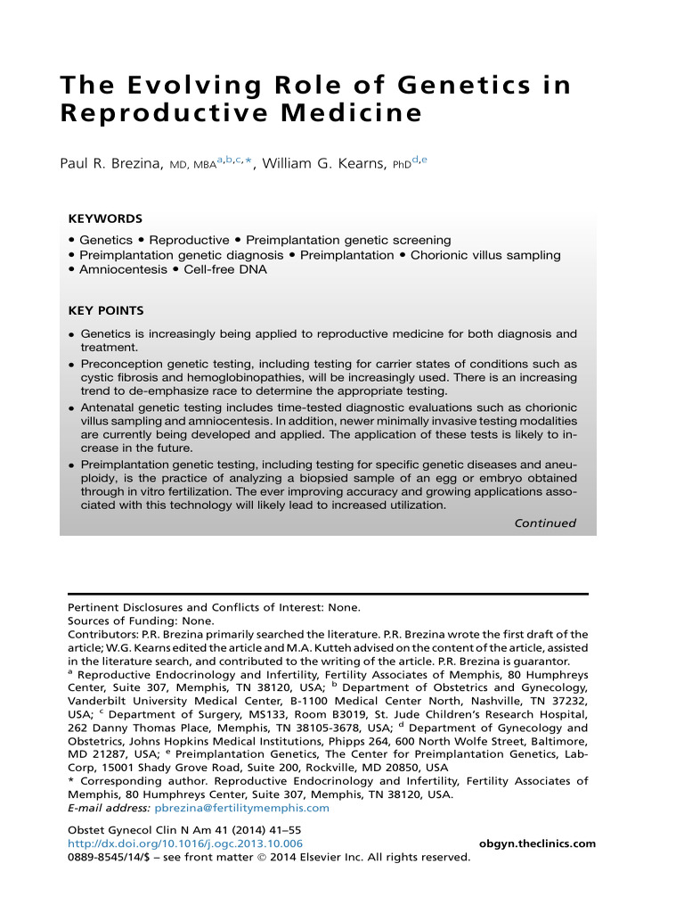 The Evolving Role of Genetics in | PDF | Meiosis | Genetic Disorder