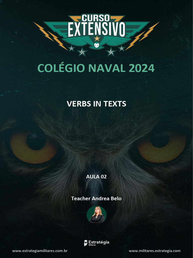 Material-Da-Aula-Curso de Inglês para CN 2024 (Pr-Aula 02: Verbs I-Livro-Digital | PDF | Assunto ...