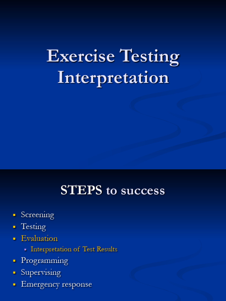 K119 2021 L6 Interpretation of Exercise Tests | PDF ...