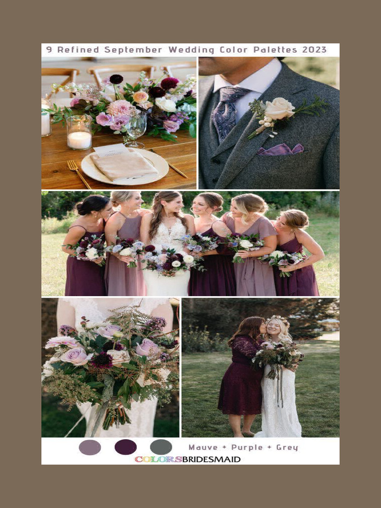 10 Mauve Wedding Color Palettes For Fall & Winter Weddings 2 | PDF