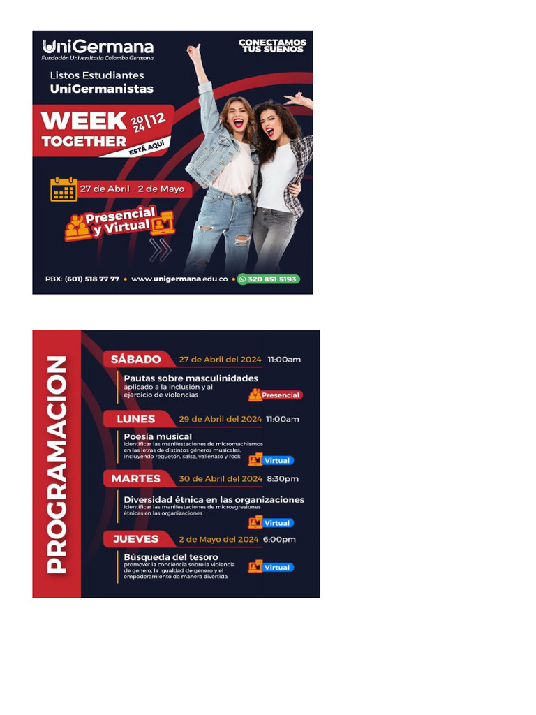 Actividades week together | PDF