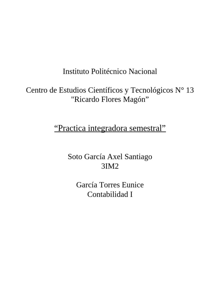 Practica Integradora Semestral" | PDF