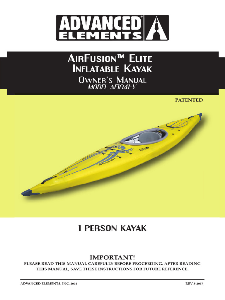 Manual de Kayak AE1041 | PDF