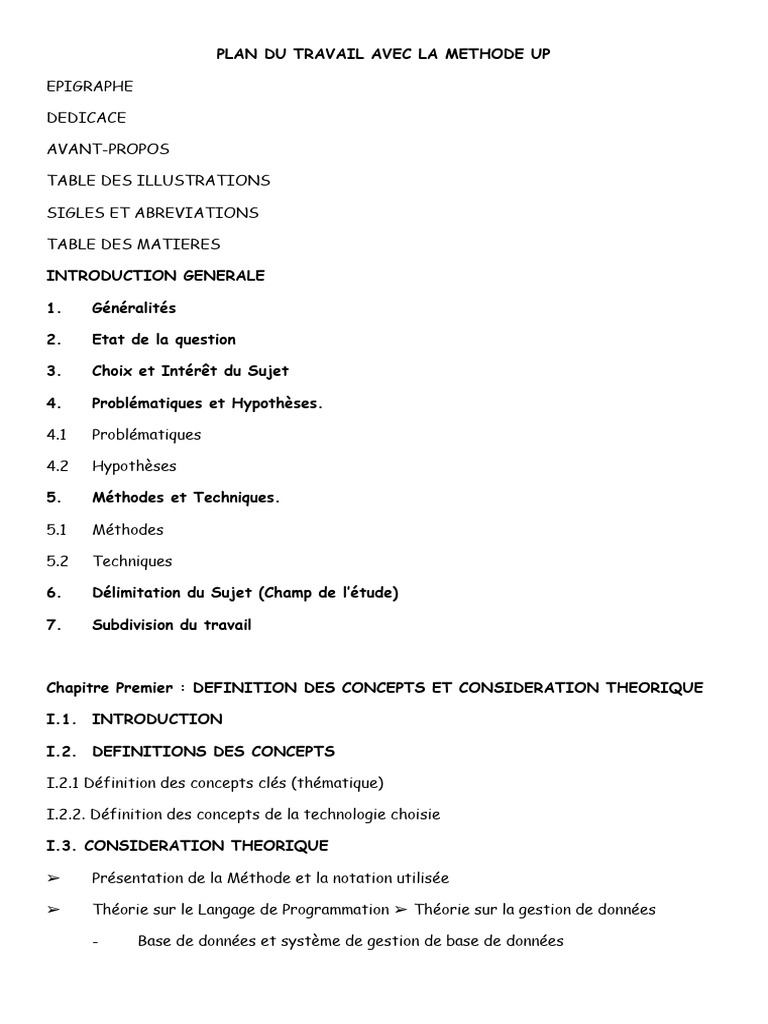 Plan de travail méthode UP détaillé | PDF | Cas d'utilisation ...