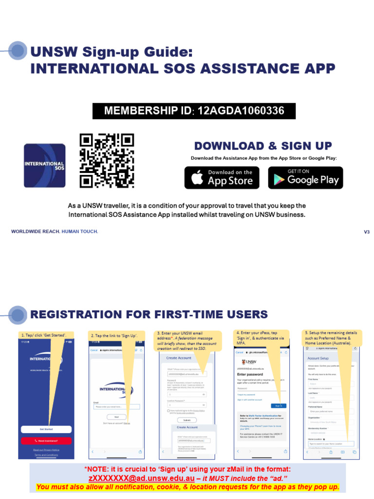 International SOS App Sign-Up Guide - UNSW | PDF | Mobile App ...