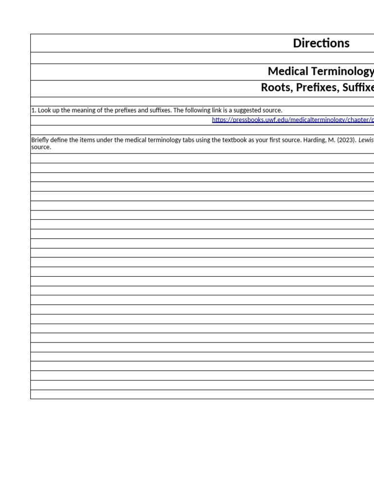 Medical Term Exercise SP23 | PDF | Medical Specialties | Clinical Medicine