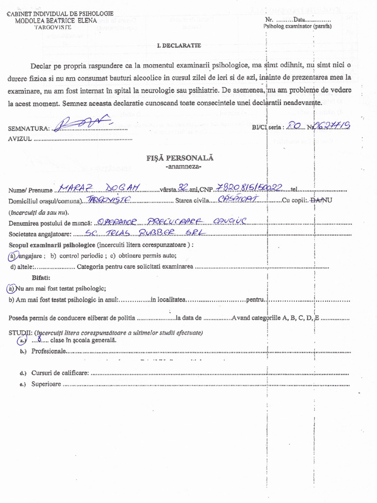 Psihologic Dogan 1 | PDF