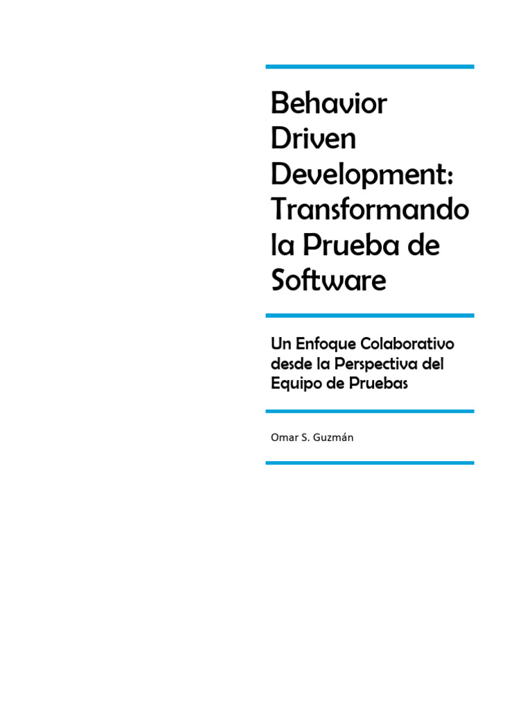 Behavior Driven Development | PDF | Software | Lenguaje de programación
