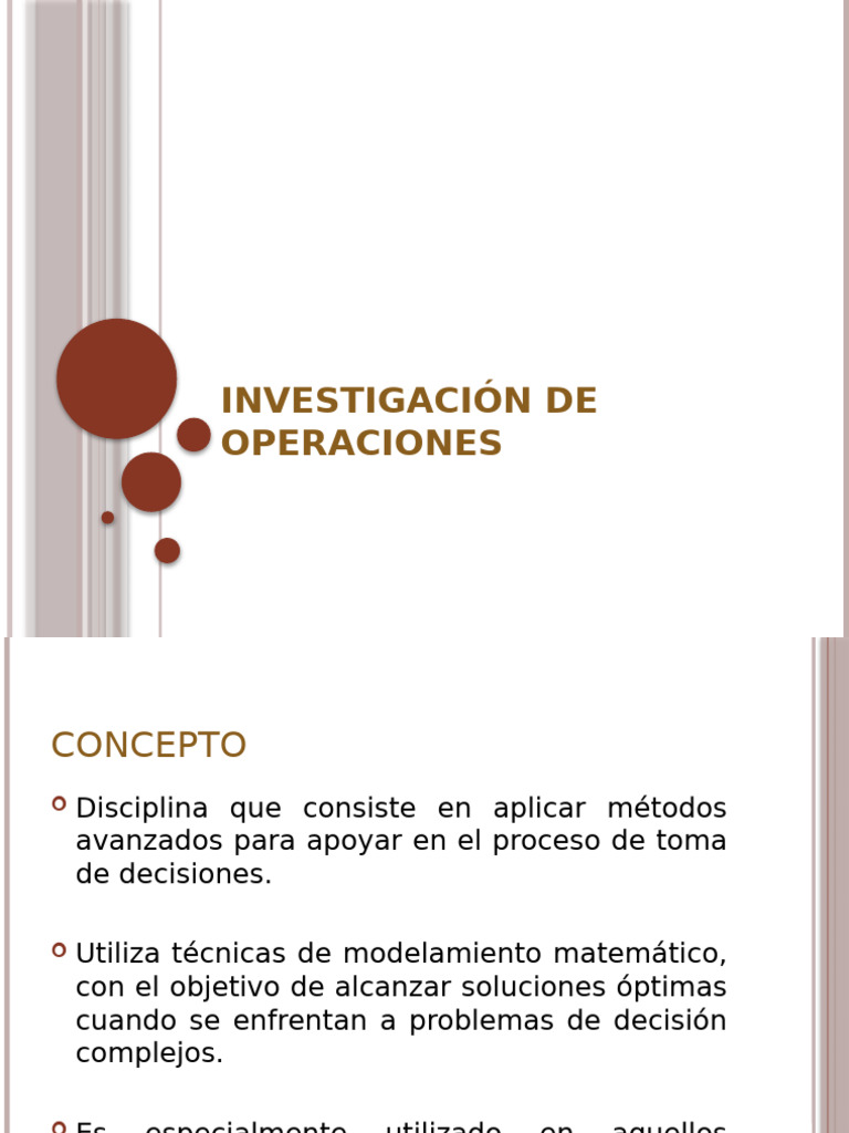 Investigación de Operaciones | PDF | Método científico | Ingeniería