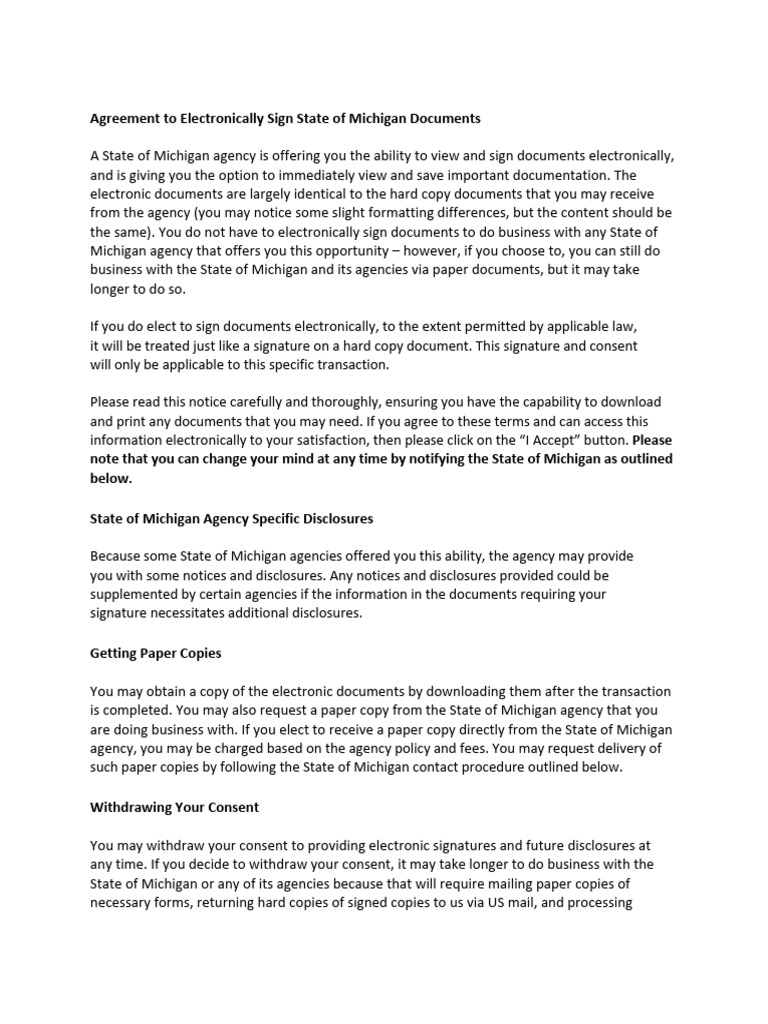 Electronic Disclosures and Signatures Consent | PDF | Computing