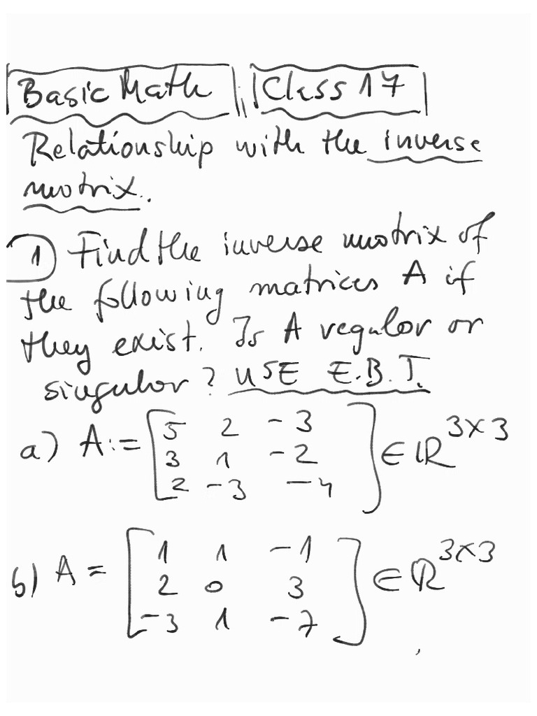 BasicMath Class 17 | PDF