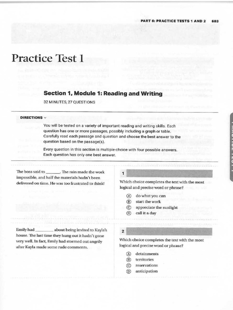 Barrons Test 1 | PDF
