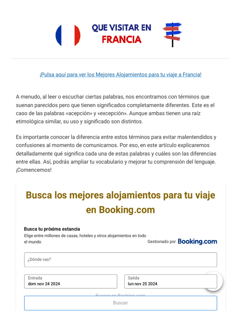 Acepción y Excepción: Definiciones Clave | PDF | Palabra | Comunicación