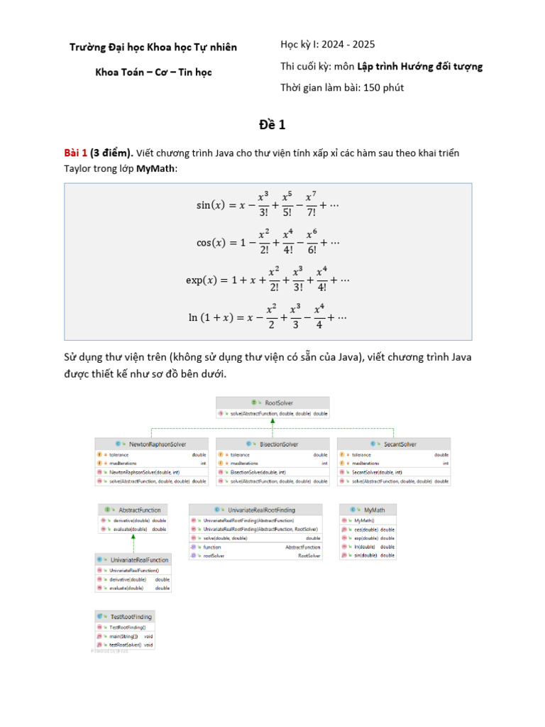 OOPHKI2425 FinalExam De1 | PDF