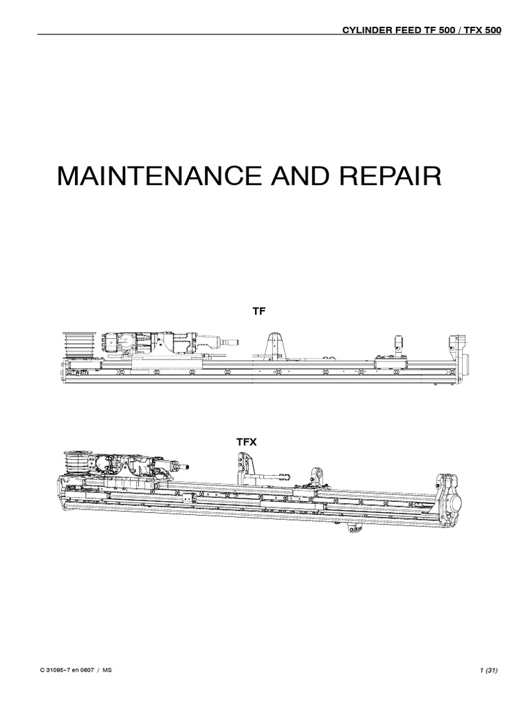 S04 Drill Feed TF & TFX 500 (For HLX5) | PDF | Piston | Screw