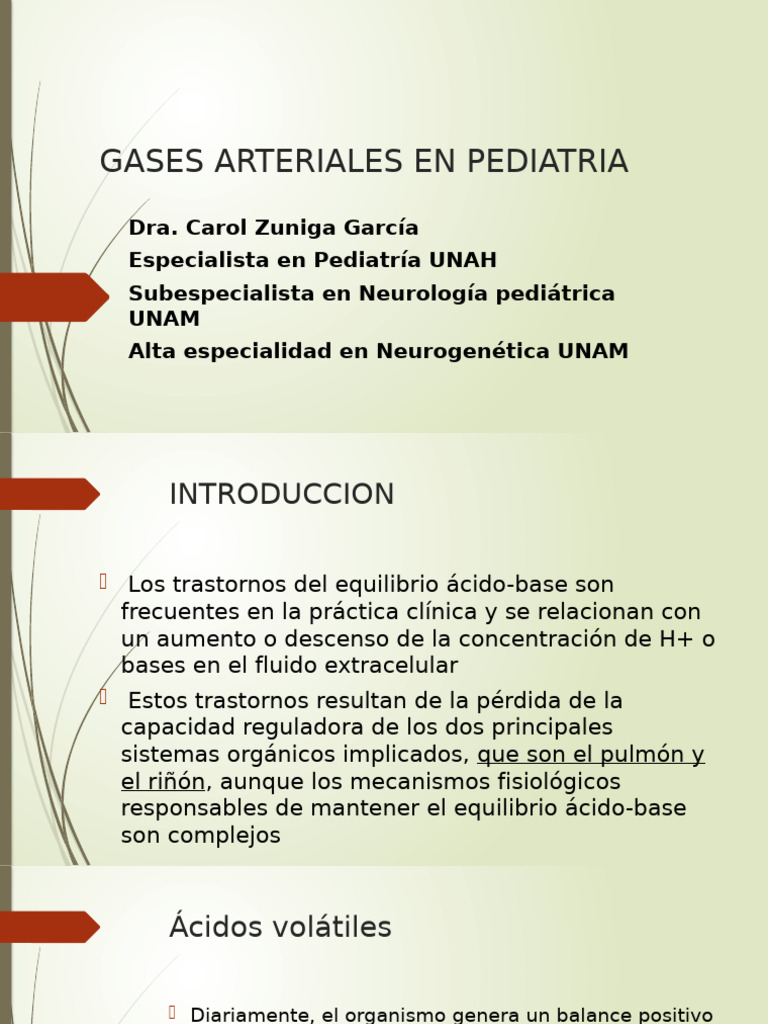 Gases Arteriales Cato | PDF | Solución tampón | Fisiología