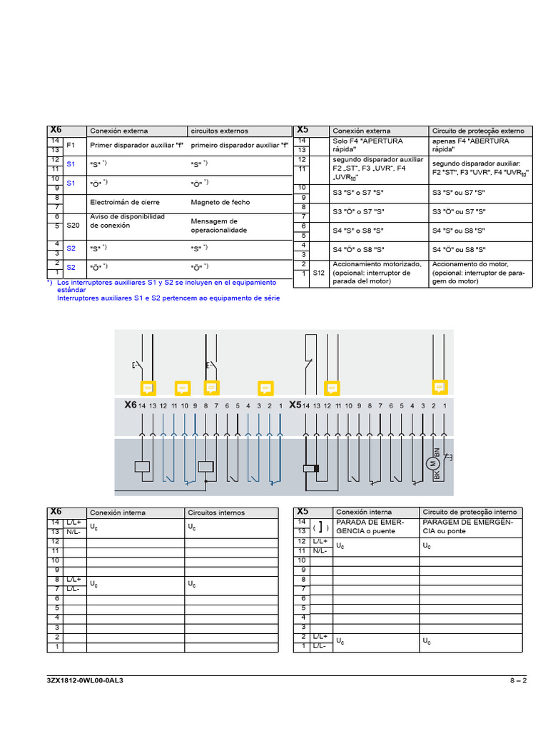 Borneras Interruptor 3WL | PDF