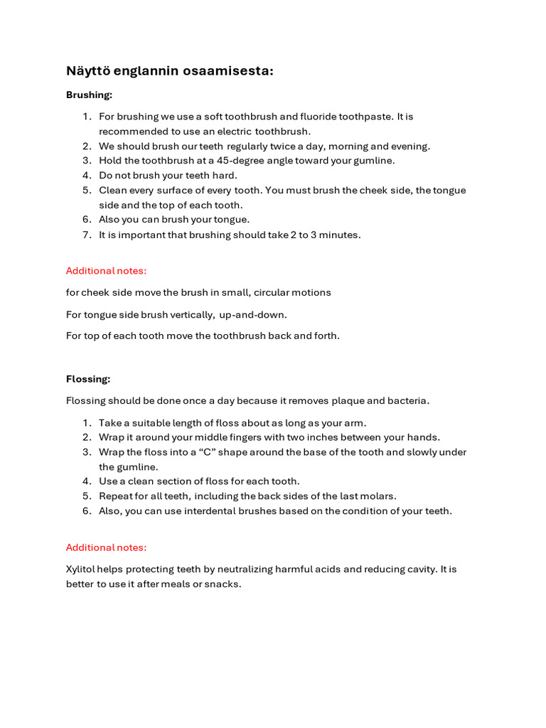 Brushing and flossing | PDF