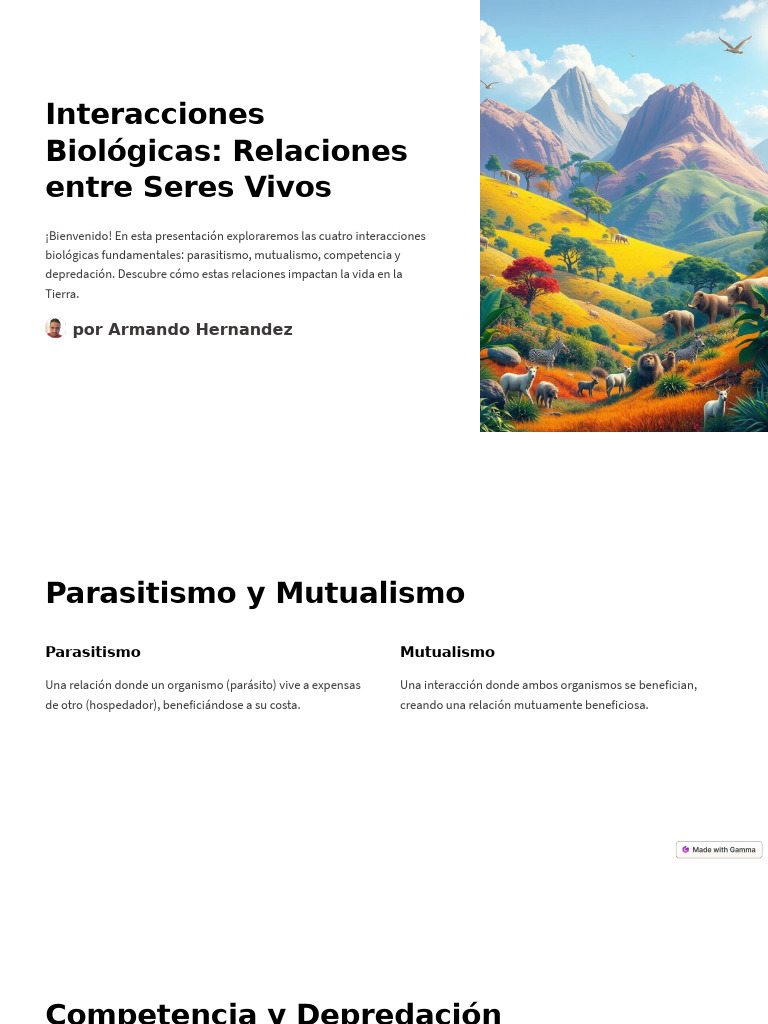 Interacciones Biologicas Relaciones Entre Seres Vivos | PDF ...