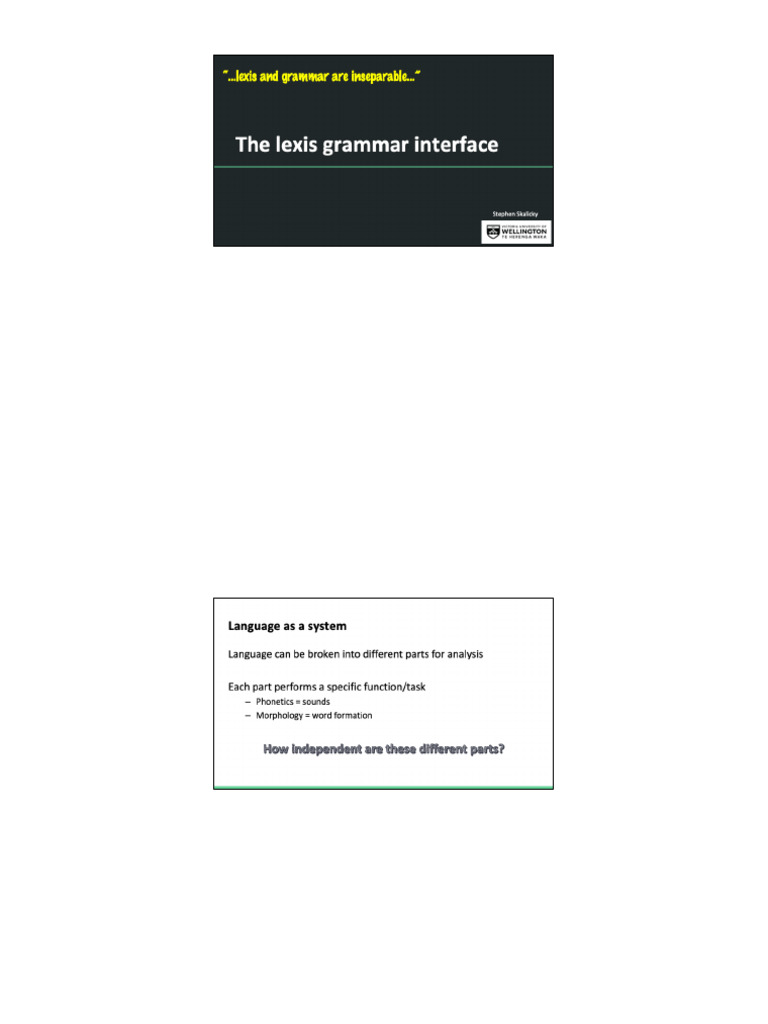 Lexis Grammar Interface | PDF
